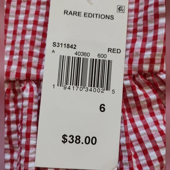 Rare Editions | Dresses | Rare Editions Little Girl Red White Gingham ...